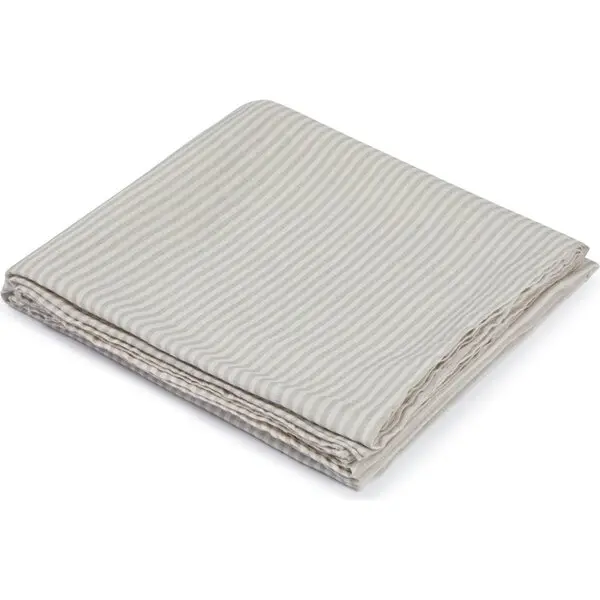 MAJKA Savannah Stripes Tablecloths - Oyster & Stone - 62" X 108"
